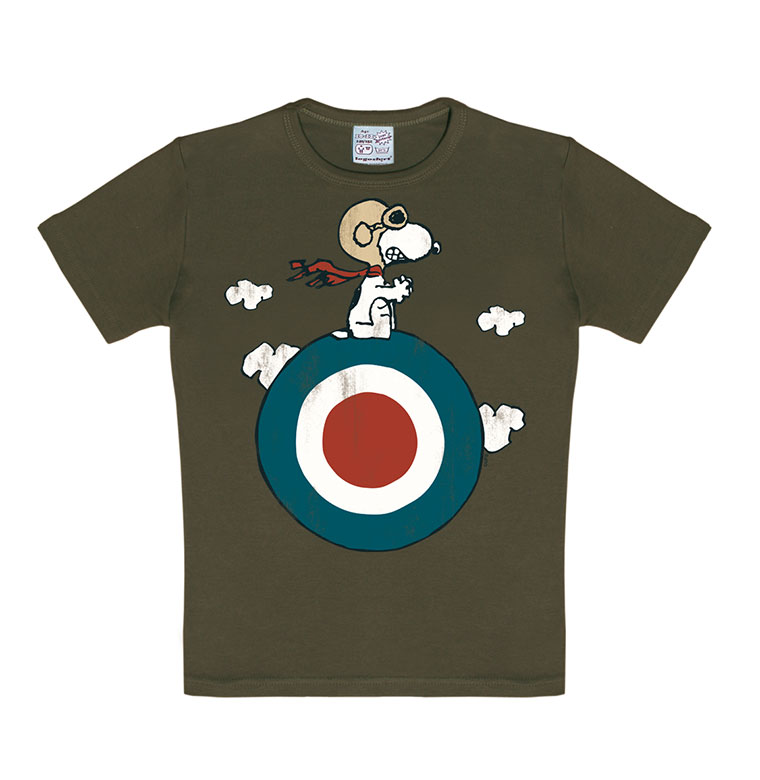 b2b.logoshirt.de - Peanuts - Snoopy/Target - T-Shirt Children - olive